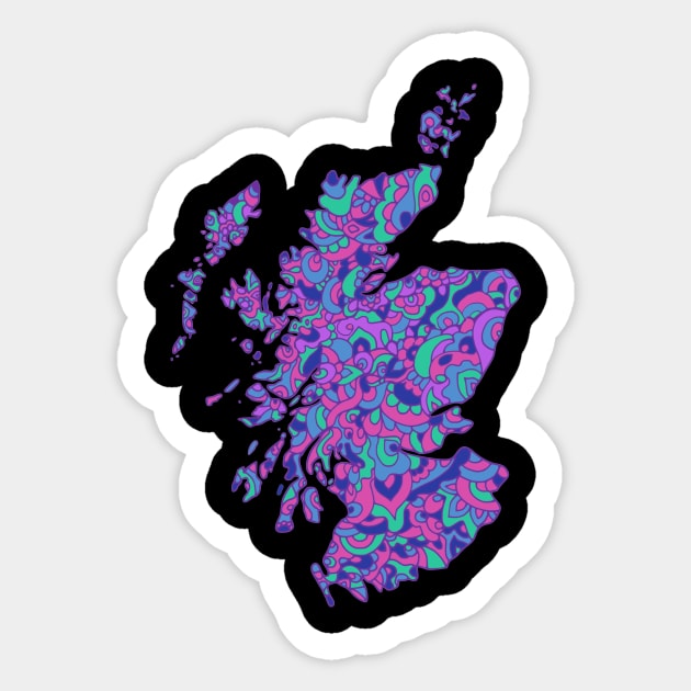 Scotland Map - Scottish - Sticker | TeePublic