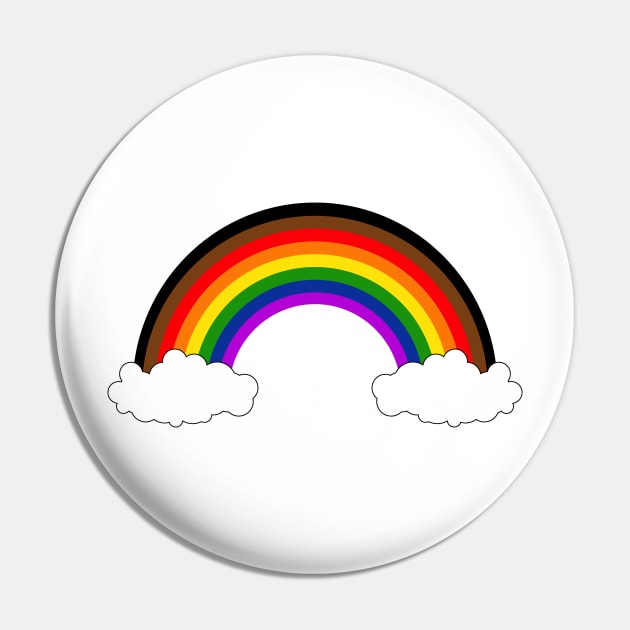 Inclusive Pride Rainbow - Inclusive Pride - Pin | TeePublic