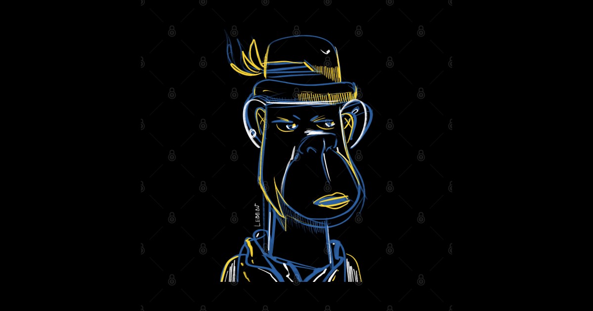 and ape bored and boring ecopop fancy dandy art - Ape - Pin | TeePublic