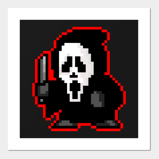 Pixel Ghostface - Pixel - Posters and Art Prints | TeePublic