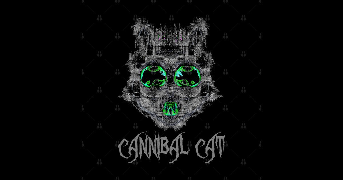 Cannibal Cat Green Cataracts - Cat - Sticker | TeePublic