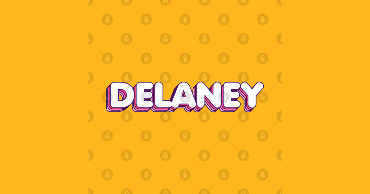 Pink Layers Delaney Name Label - Pink Layers Delaney Name Label - T ...