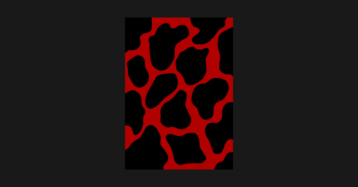 Red Cow Print - Red - T-Shirt | TeePublic