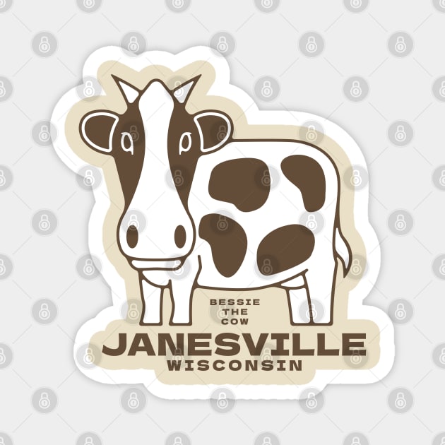 Bessie The Cow! Janesville, Wi - Bessie The Cow - Magnet | TeePublic