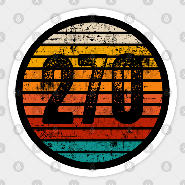 Distressed Vintage Sunset 270 Area Code - 270 Area Code - Sticker ...