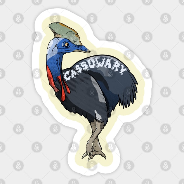 Cassowary Australian Bird - Cassowary - Sticker | TeePublic