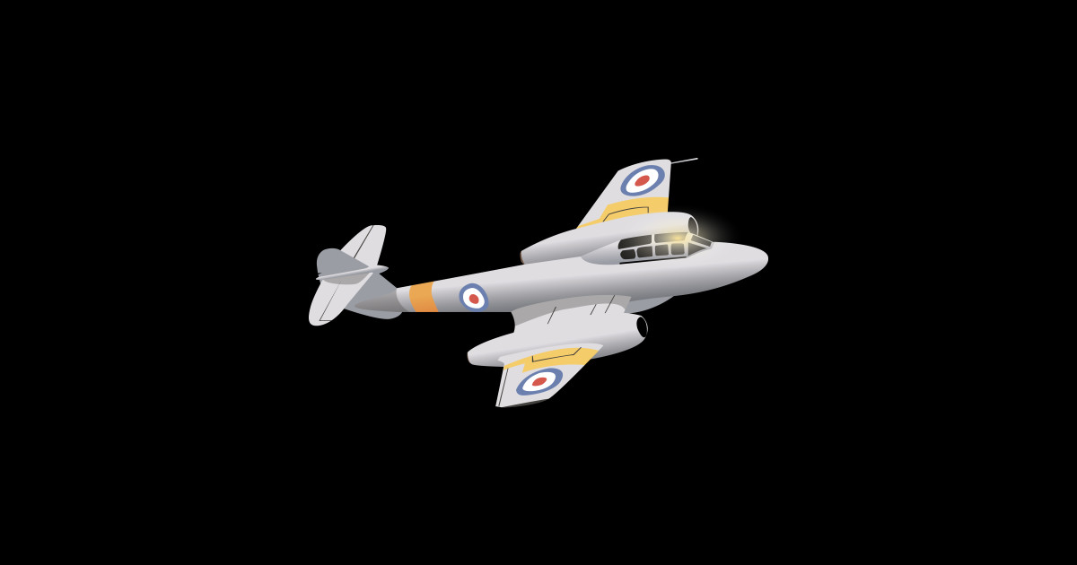 Gloster Meteor British WW2 Jet Fighter - Gloster Meteor - Sticker ...