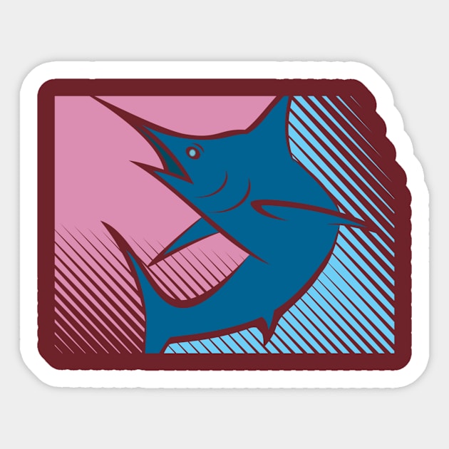 Marlin Fish - Marlin Fish - Sticker | TeePublic