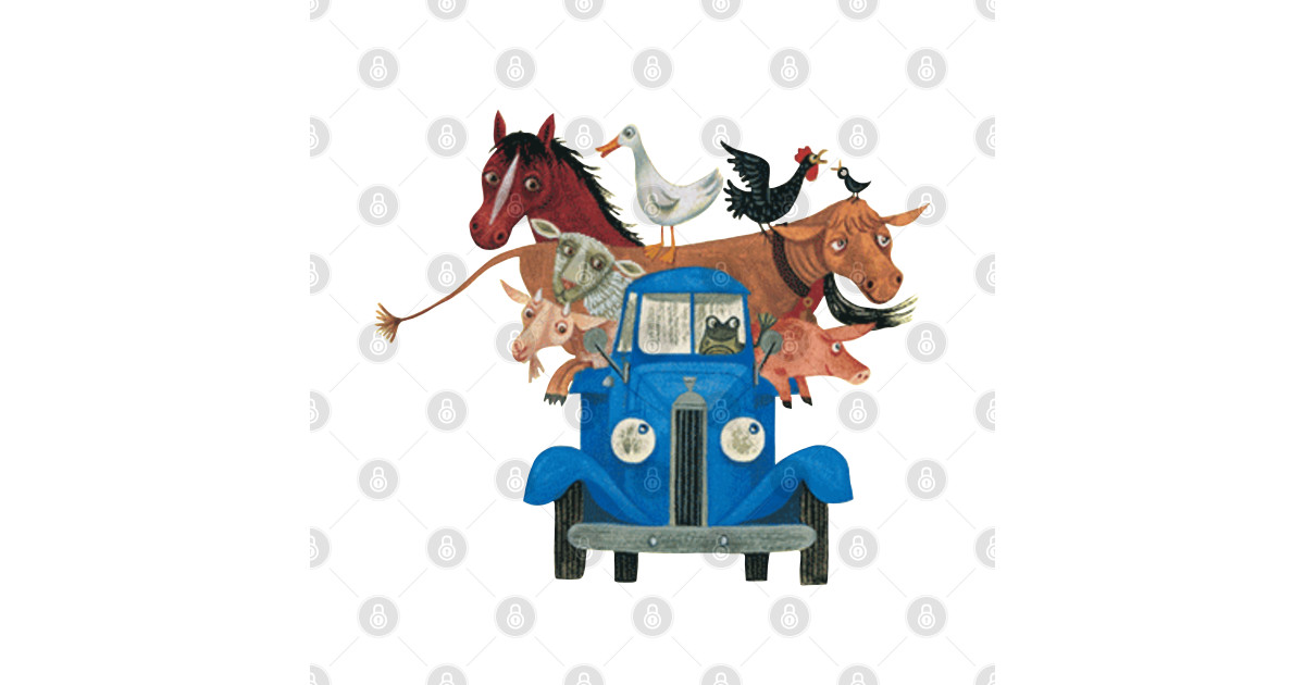 Little Blue Truck and Farm Animals Illustration - Little Blue Truck ...