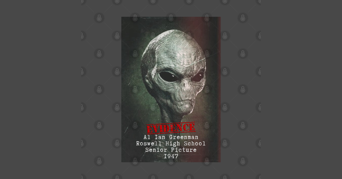 Roswell Alien High School Picture - Grey Aliens - T-Shirt | TeePublic