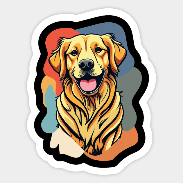 My Golden Retriever - Golden Retriever - Sticker | TeePublic