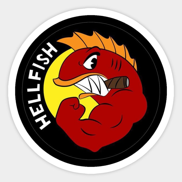 The Flying Hellfish - Flying Hellfish - Sticker | TeePublic