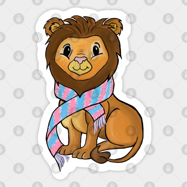 Trans Lion Mascot - Lion - Sticker | TeePublic