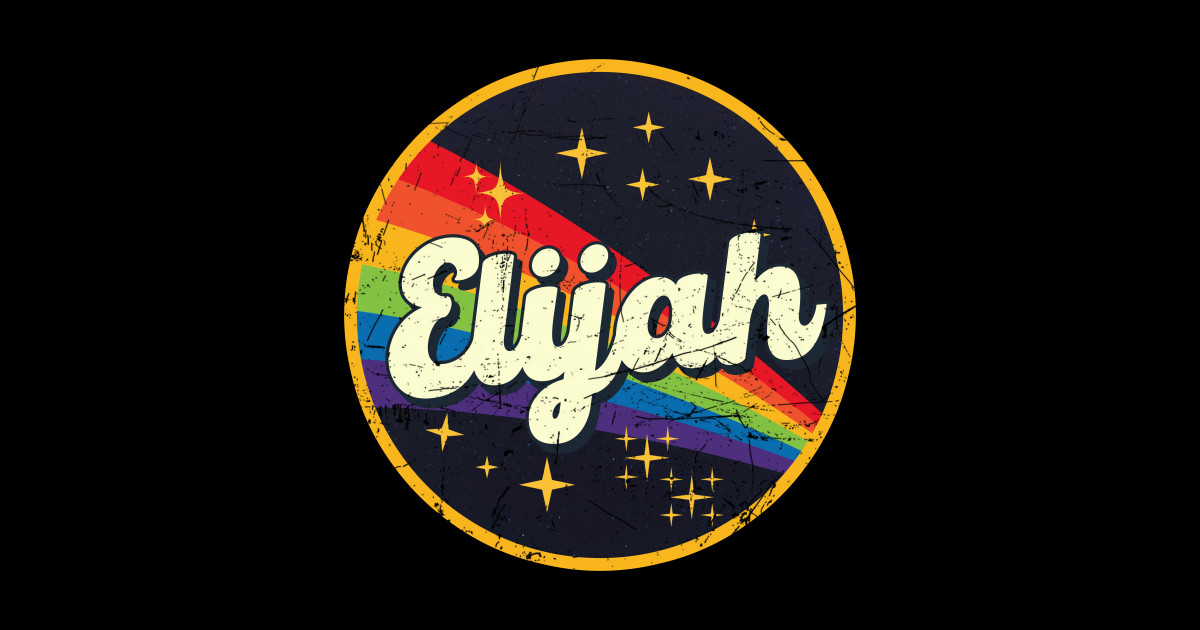 Elijah // Rainbow In Space Vintage Grunge-Style - Elijah - Sticker ...