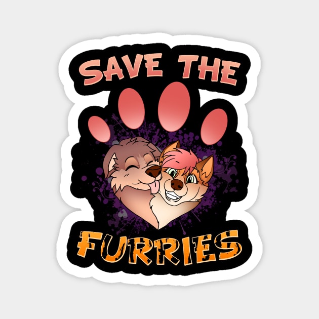 Save the Furries I Furry Fandom Anime Cosplay - Chibi - Magnet | TeePublic
