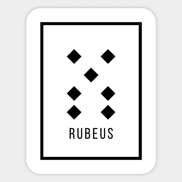 Rubeus Geomantic Figure - Rubeus Geomantic Figure - Sticker | TeePublic