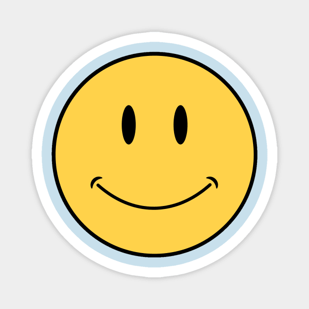 classic acid house smiley face emoji dimples - Laptop - Magnet | TeePublic