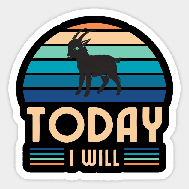 Majestic Noir: The Elegance of the Black Goat - Black Goat - Sticker ...