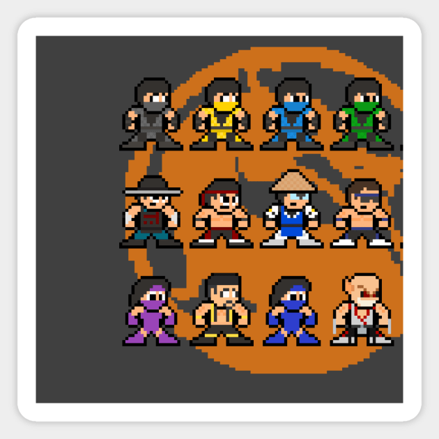 Pixelated Kombat 2 MK2 8bit Pixel Art - Mortal Kombat - Sticker | TeePublic