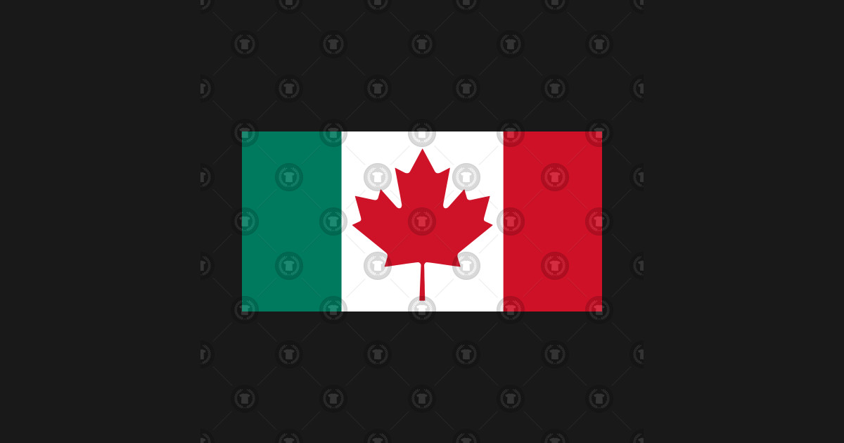 Canada Italy Flag Mashup Canadian Flag T Shirt Teepublic
