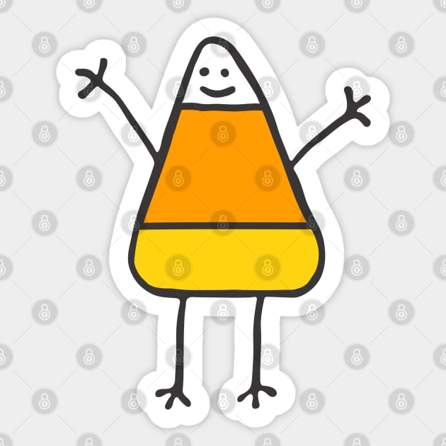 Candy Corn Man - Candy Corn - Sticker | TeePublic