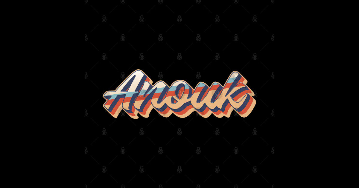 Anouk name - cool 70s retro font surf style design - Anouk Name Cool ...