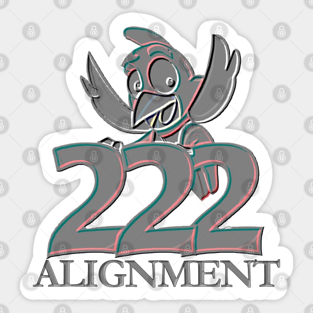 Angel Number 222 ALIGNMENT - Angel Numbers - Sticker | TeePublic