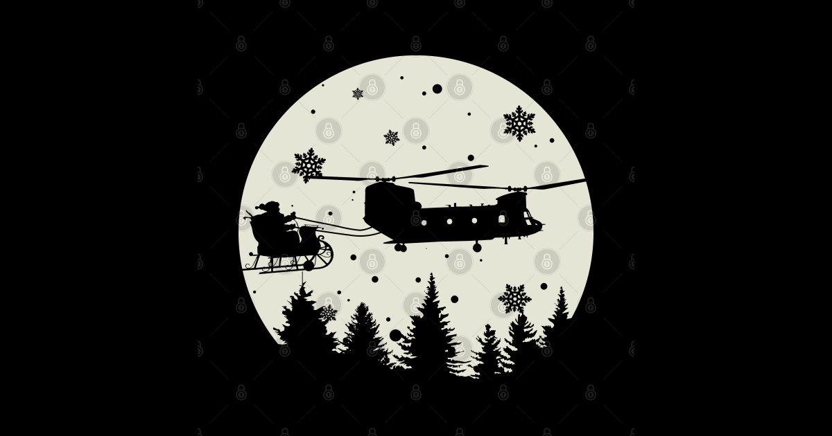 CH-47 Chinook Pulling Santa's Sleigh - Ch 47 Chinook Pulling Santas ...