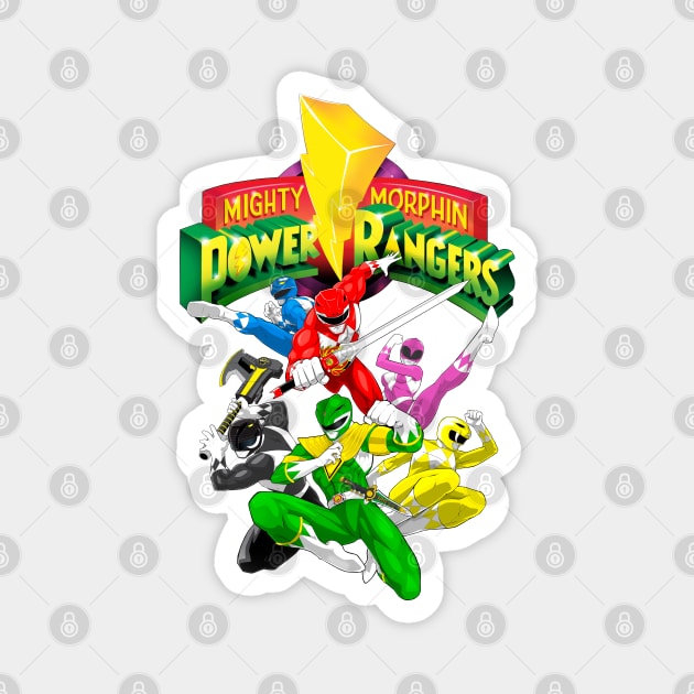 Power Rangers Action - Power Rangers - Magnet | TeePublic
