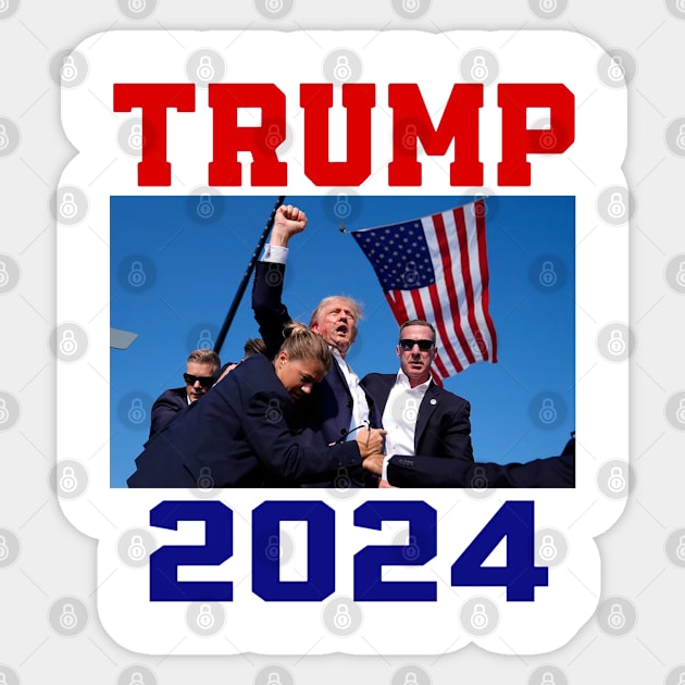 2024 TRUMP FIGHT! - Trump 2024 Keep America Great - Sticker | TeePublic