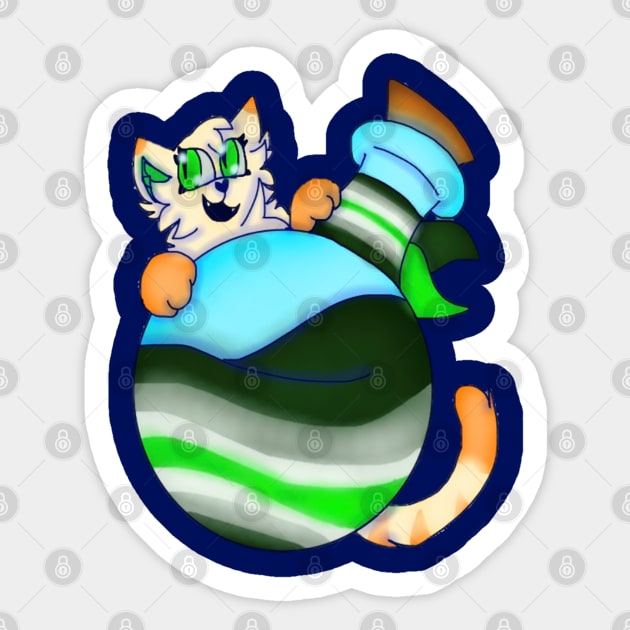 Agender Potion Cat - Lgbt - Sticker | TeePublic