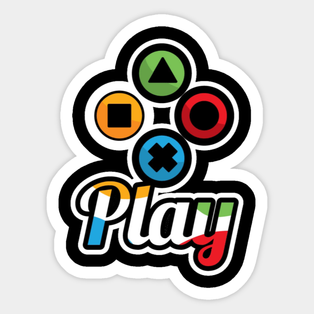 Play logo - Gaming - Sticker | TeePublic