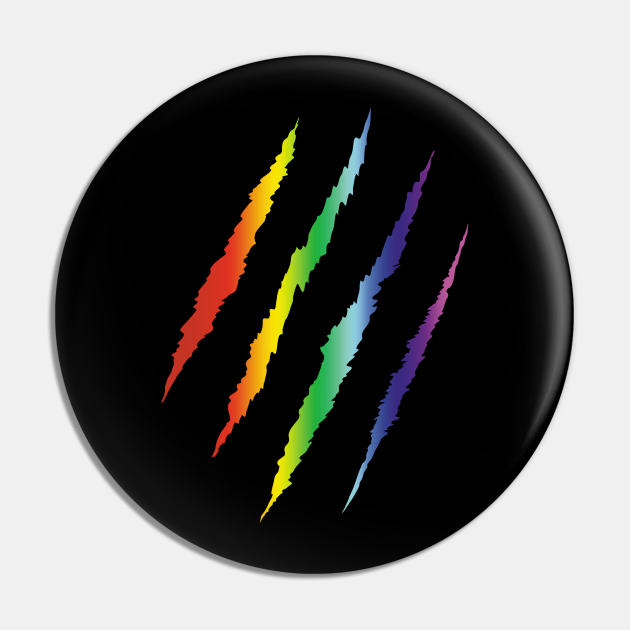 Pride Claw Mark / pride - Pride - Pin | TeePublic
