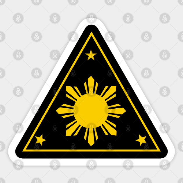 Philippines Three Stars and a Sun -Triangle - Philippines - Sticker ...