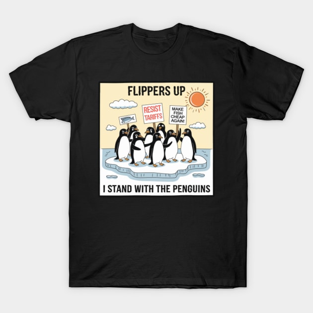 Funny Resist Penguins Protest Against Tariffs - Resist Penguins Protest ...