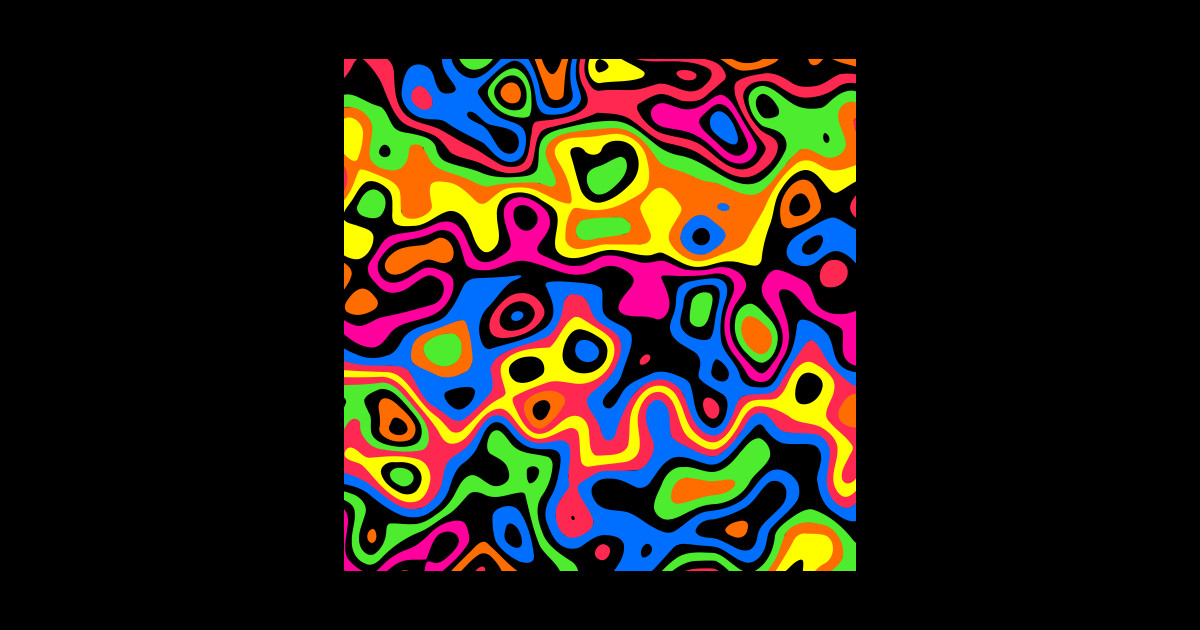 90s Seventies Revival Swirls - 90s - Sticker | TeePublic