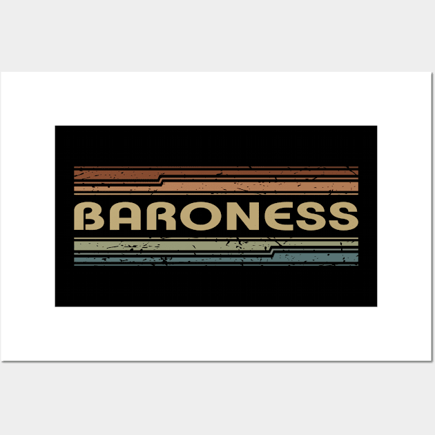 Baroness Retro Lines - Musician - Posters and Art Prints | TeePublic