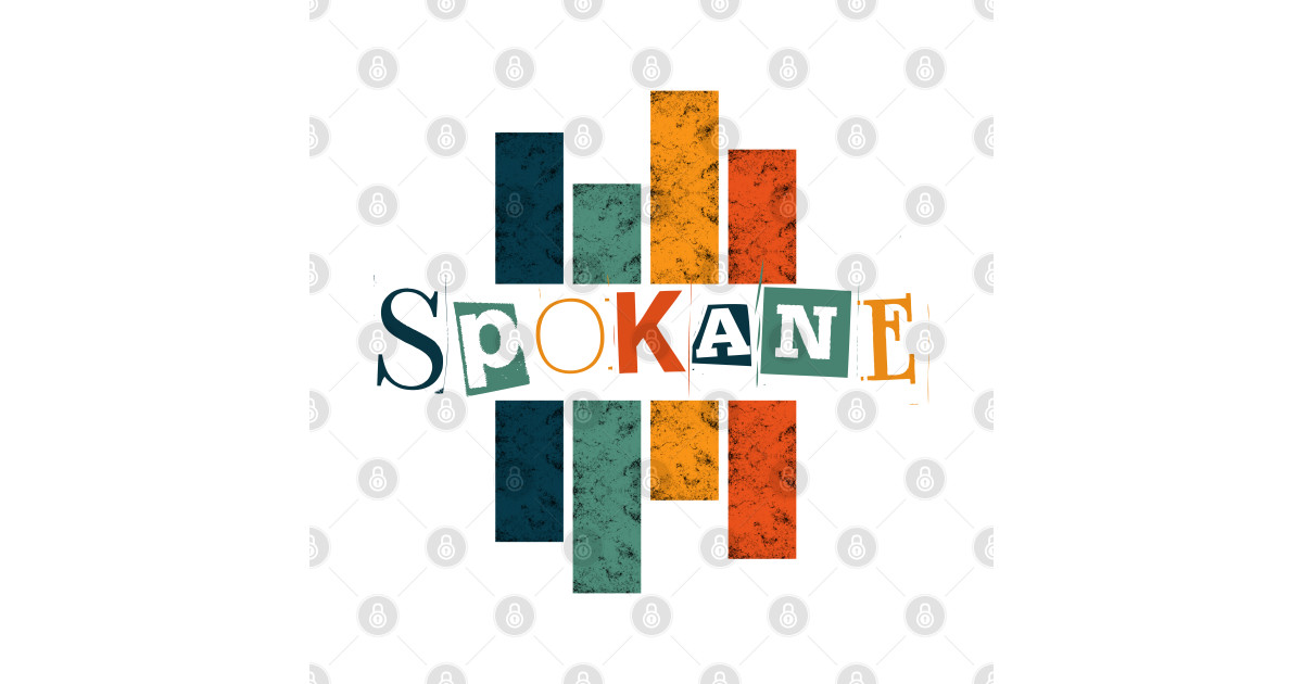 typography of spokane city - Typography - T-Shirt | TeePublic