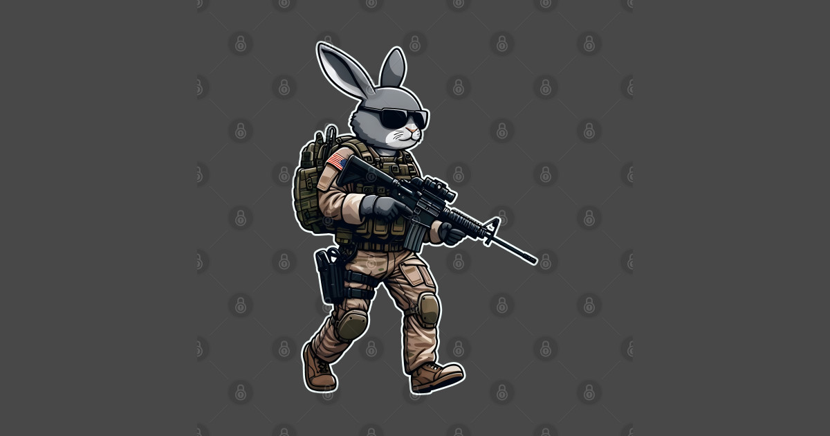 Tactical Rabbit - Rabbit - T-Shirt | TeePublic