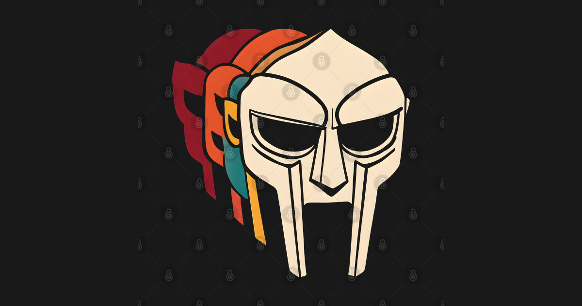 Pop-Art MF DOOM Mask Cascade - Mf Doom Artwork - T-Shirt | TeePublic