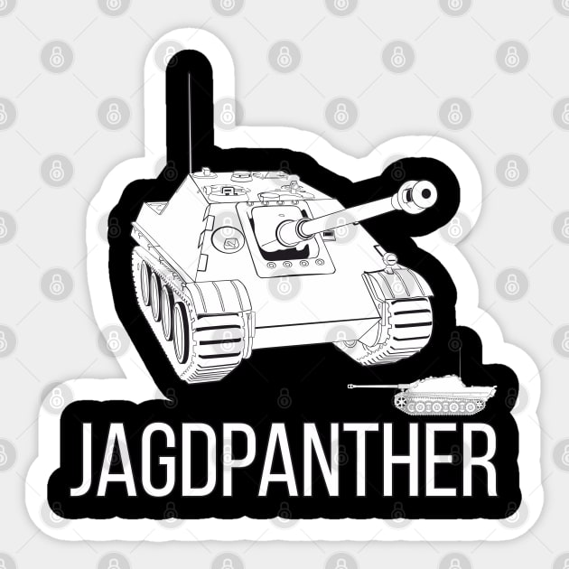 Jagdpanther German tank destroyer - Jagdpanther - Sticker | TeePublic