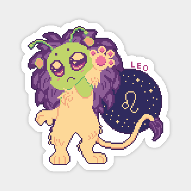 Leo - Zodiac Alien - Leo - Magnet | TeePublic