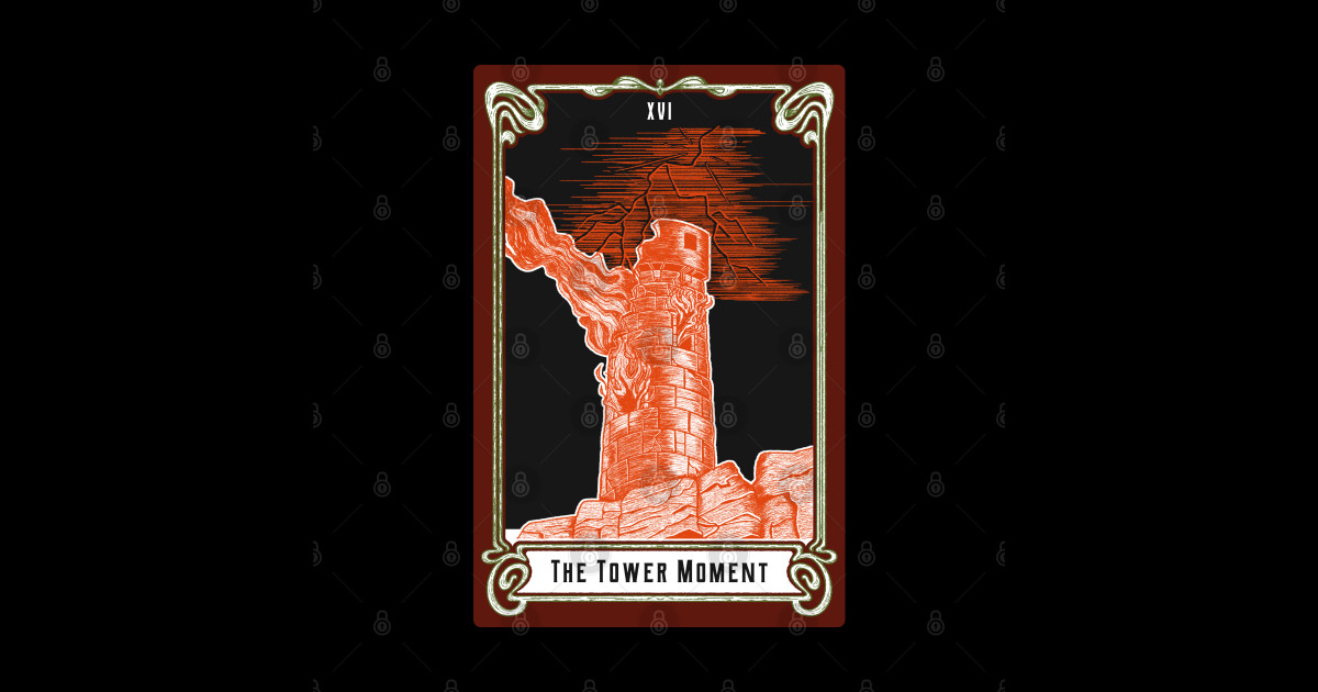 The Tower Moment Tarot Cards Reader Pun Major Arcana - Tarot Card ...