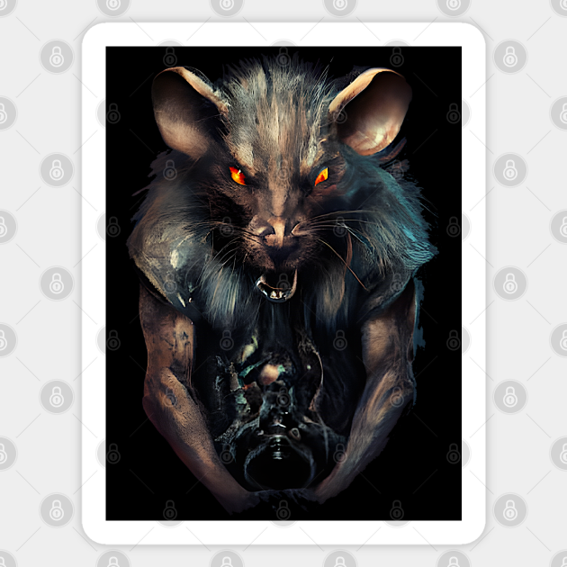Horror Demon Rat - Rat - Sticker | TeePublic