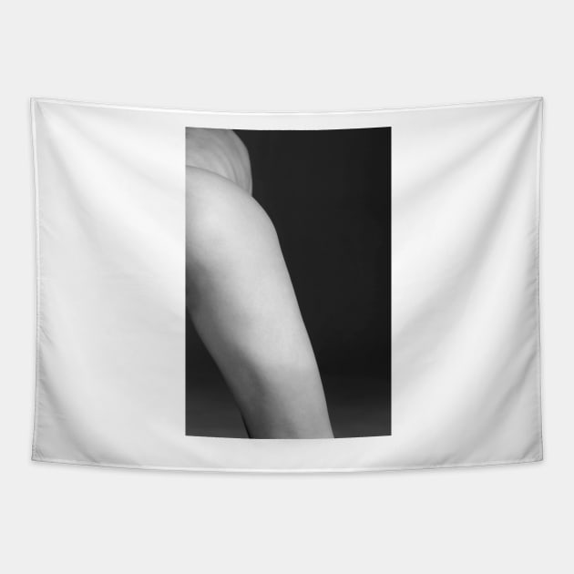 Naked Yoga Woman Nude Portrait Black And White Tapestry Teepublic