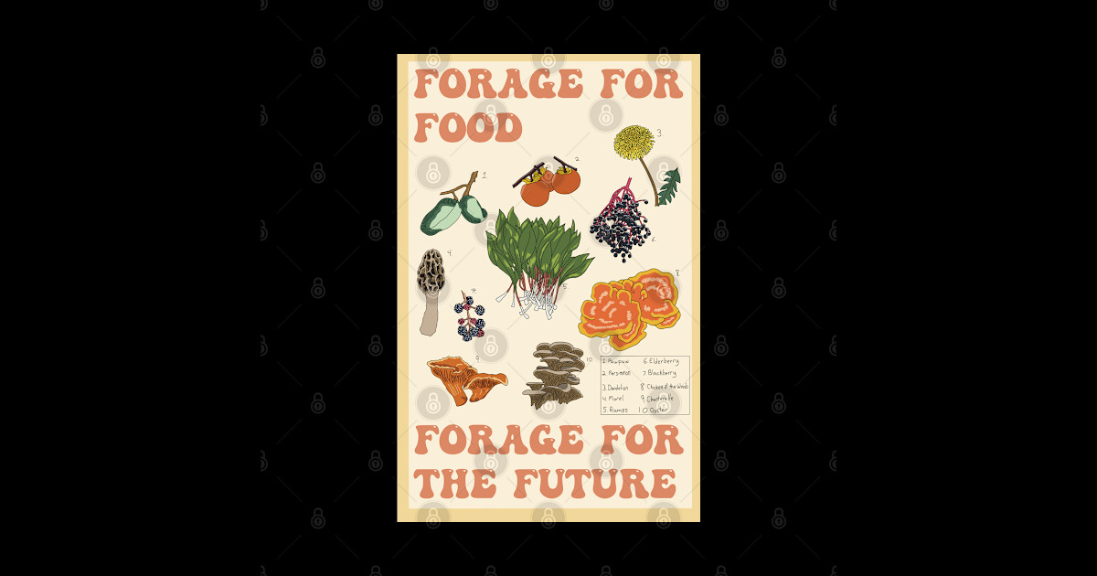 Forage for food. Forage for the future! - Foraging - Sticker | TeePublic