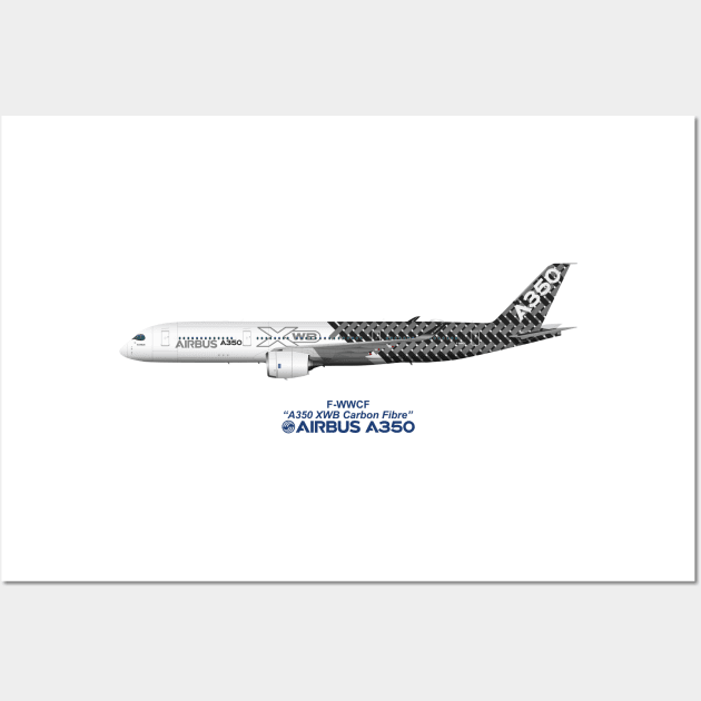 Illustration of Airbus A350 F-WWCF - Airbus A350 Airplane - Posters and ...