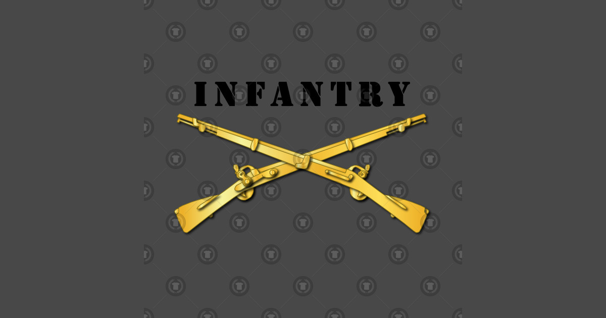 Army - Infantry Br - Crossed Rifles with Text - Army Crossed Rifles ...