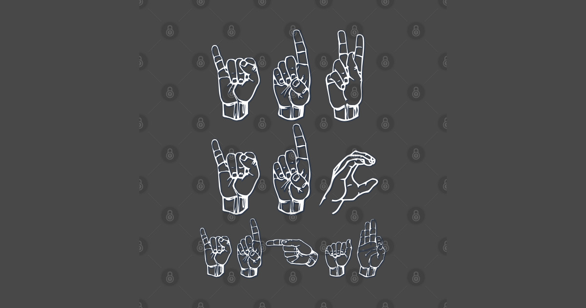 IDK IDC & IDGAF - American Sign Language - Asl - T-Shirt | TeePublic