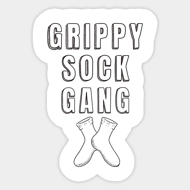 Grippy Sock Gang (Dark Line) - Mental Health Awareness - Sticker ...